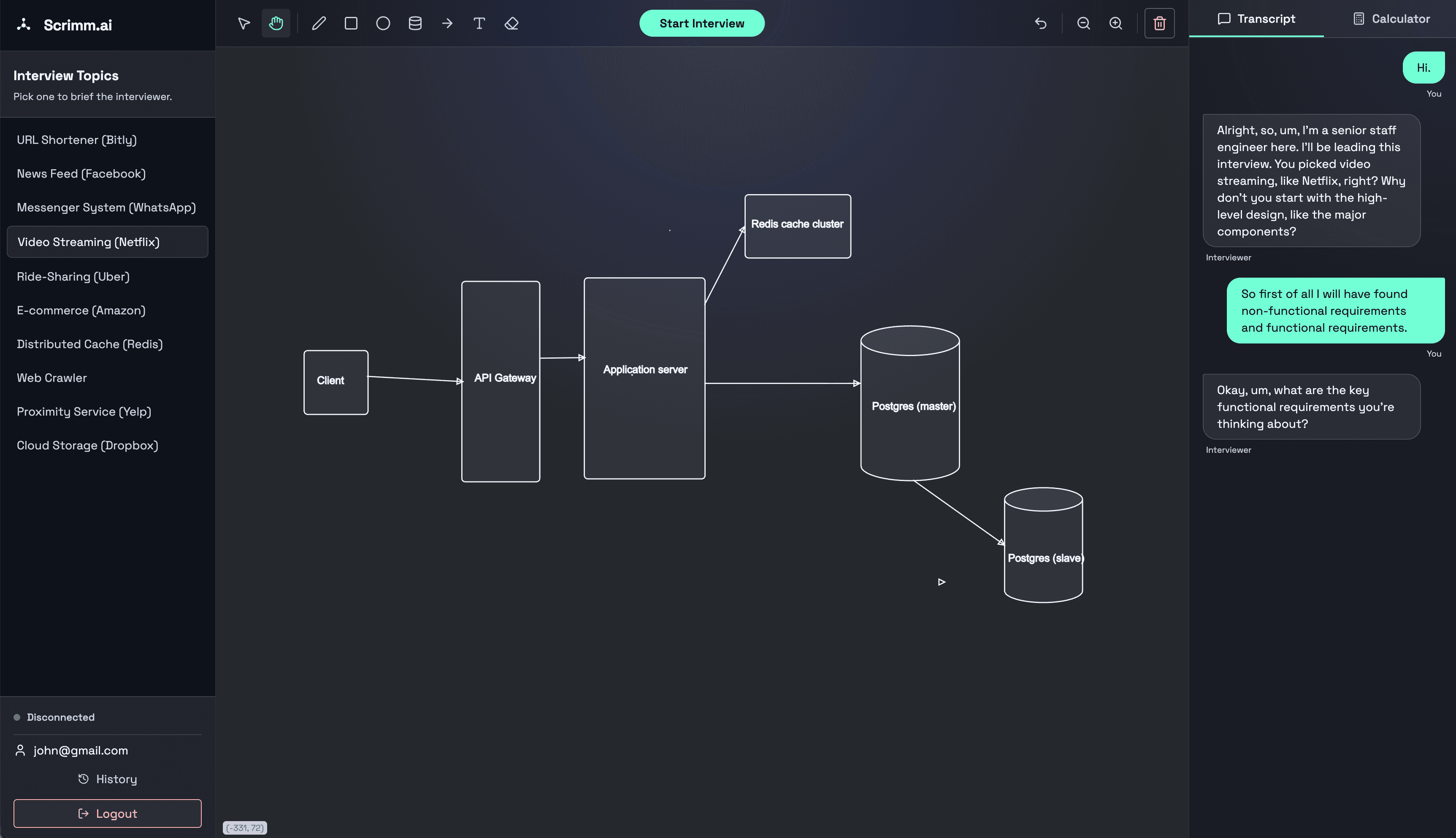 Scrimm AI | System Design Scrimmage for Engineers